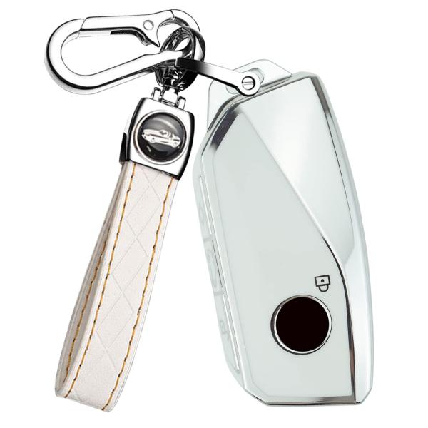 商品名: ontto キーフォブカバー BMW 2023 7シリーズ 740 760i X7 IX XM TPUスマートリモートカーキーケース ホワイト ontto Key Fob Cover Fit for BMW 2023 7 Seri...
