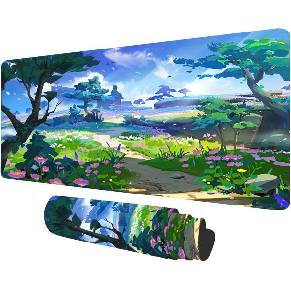 商品名:  Cute Anime Game Play Mat Table Pad Mouse Pad MTG Play Mat 23.6X 13.7 Keyboard pad and Work mat for Genshin Impact ...