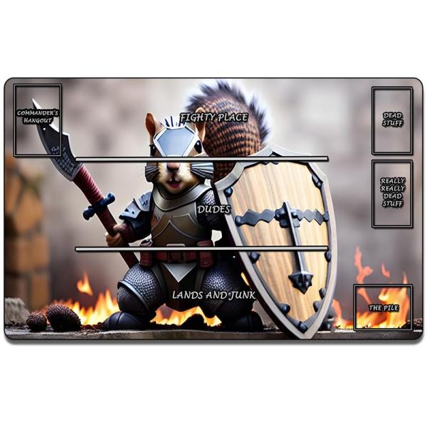 商品名:  Squirrel MTG Playmat, AI Paintings TCG Game Mat with Zones, 24 x 14 inches MTG Mat for Trading Card Game Playmats ...