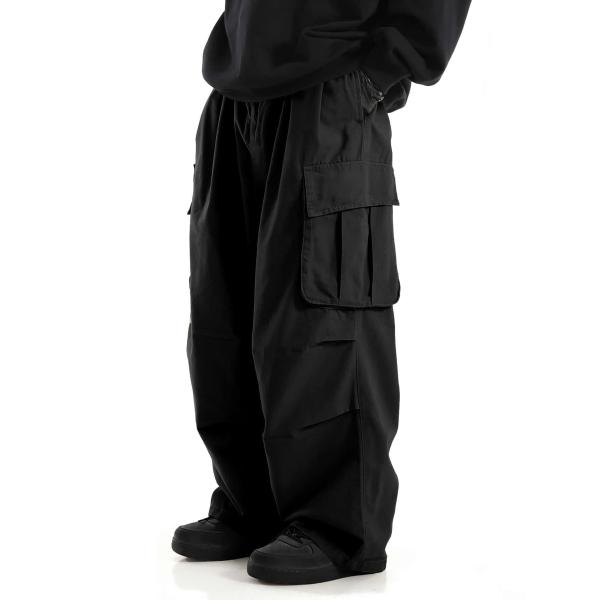 商品名:  Verdusa Men's Drawstring Waist Pocket Side Loose Cargo Pants Baggy Joggers Black Mブランド: Verdusa商品サイズ: Medium高さ: 34...
