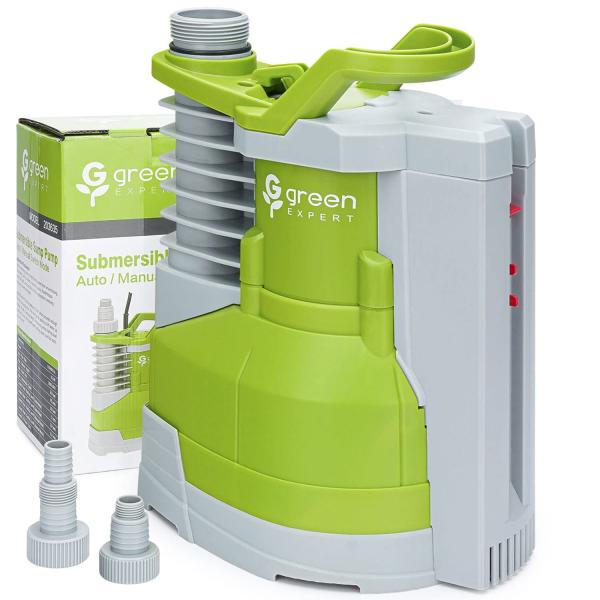 商品名:  Green Expert 1/2HP Submersible Sump Pump Stable Built-in Float Switch 3000GPH High Flow 25-Foot Power Cord Easy to...