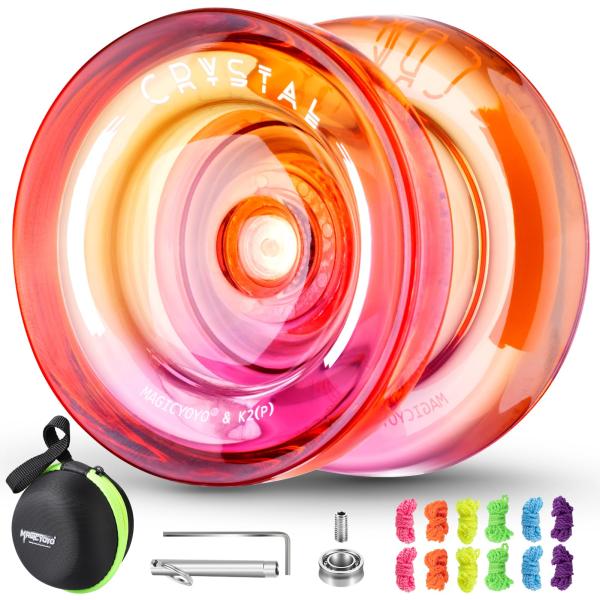 商品名:  MAGICYOYO K2 Crystal Yoyo Professional Responsive Yoyo for Beginner, Double Colors Plastic Yo-Yo, Dual Trick Yoyo ...