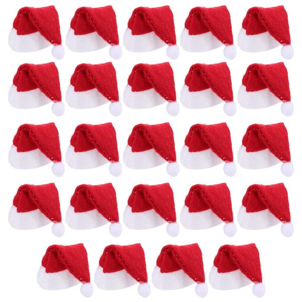 商品名:  BESPORTBLE 24Pcs Mini Santa Hats Christmas Santa Hats Wine Bottle Cover Red Plush Tiny Hat Small Christmas Hats fo...