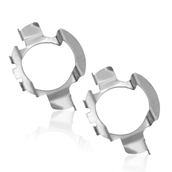 商品名: H7 LEDアダプター LEDヘッドライトリテーナー H7アダプターホルダー ベースマウントリテーナー VW/メルセデスベンツ/アウディ/BMW/ビュイック/ヒュンダイ/日産/サーブに対応 2個 シルバー 2 Pcs H7 Led...