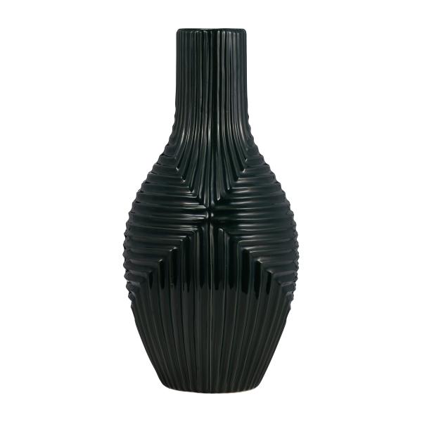 商品名: Sagebrook Home 16インチ セラミックストライプトライバルデザイン花瓶 - フォレストグリーンの現代的な装飾花瓶 - フラワーセンターピーステーブルアクセント ホームまたはオフィスの装飾 16" Ceramic St...