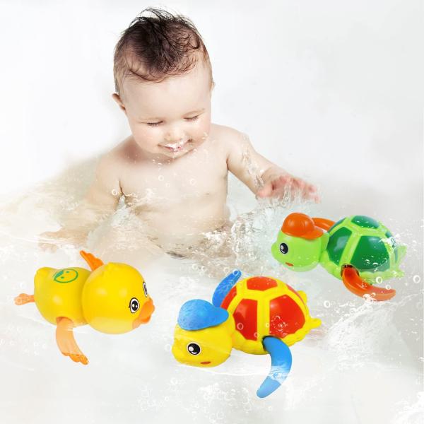 商品名:  Cuterabit Baby Bath Toys, Floating Wind Up Swimming Turtle and Duck, Bathtub Toys, Pool Toys, Water Toys for Toddl...
