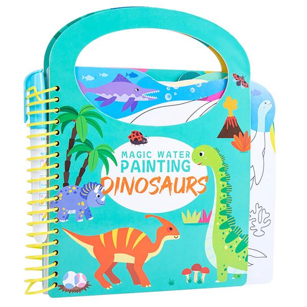 商品名: 水塗りブック 子供用 水彩画本 旅行おもちゃ 散らからない塗り絵アクティビティブック 女の子 男の子 ペイント 水絵ステッカーブック付き Water Coloring Book for Kid Water Painting Boo...