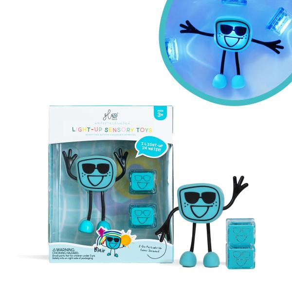 商品名:  Glo Pals Original Blair Blue Water-Activated Bath Toy with 2 Reusable Light-Up Cubes for Sensory Playブランド: Glo Pal...