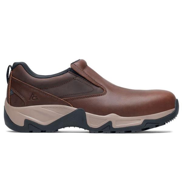 商品名:  ACE Work Boots Badlands, Men's Slip-On Nano Composite Toe (NCT) Work Shoes, Slip Resistant, Water Resistant, Brown...