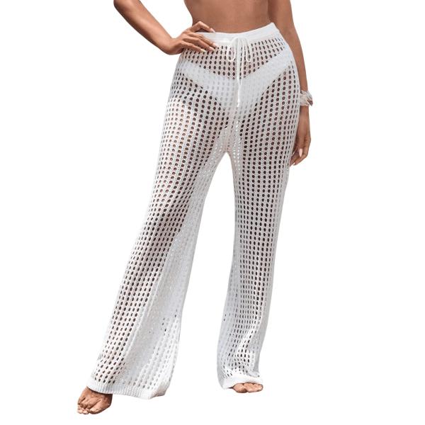 商品名:  Verdusa Women's Hollow Out Crochet Swimsuit Cover Ups Drawstring Beach Pants White Mブランド: Verdusa商品サイズ: Medium高さ: ...