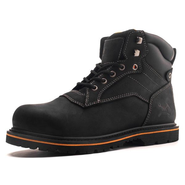 商品名:  MWORK 6" Leather Work Boots For Men Soft Toe Waterproof ASTM F2892-18 EH Rated Non Slip Construction&amp; Industri...
