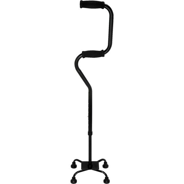 商品名: HealthSmart (ヘルスマート) クワッド歩行杖 座って立つ 歩行器 調節可能な杖 男性用杖 女性用杖 FSA HSA対象 クアッドベース付き フォームハンドル クアッドケーン ブラック HealthSmart Quad ...