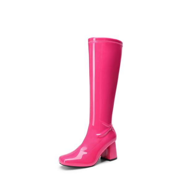 商品名:  DREAM PAIRS Women's Gogo Boots, Square Toe Chunky Knee High Boots for Women，Fall Long Boots for Disco Cosplay Hall...