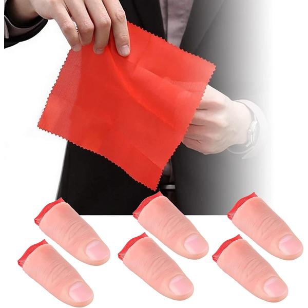 商品名:  Fake Thumb with Scarf, 6 x Magician Props, Disappearing Fingers, Magic Thumb Trick Disappearing Silk, Magic Traini...