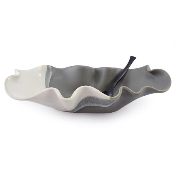 商品名:  Modern Artisans Hilborn Pottery Contemporary Twist Collection: Oblong Wave Bowl, 11"ブランド: Modern Artisans商品サイズ: 11...