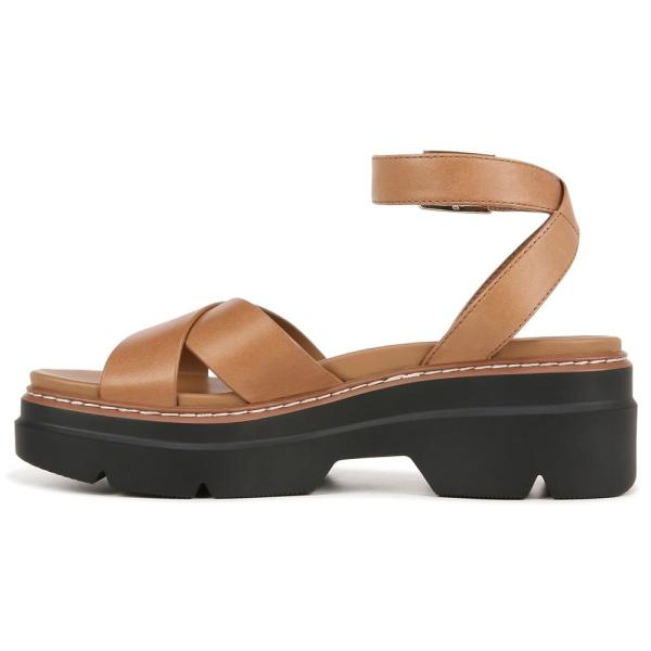 商品名: Naturalizer レディース Darry-Sandal ラグソール プラットフォーム アンクルストラップサンダル, トフィーブラウンレザー, 11 Naturalizer Darry Sandal Toffee Brown ...
