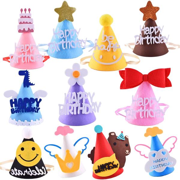 商品名:  Snadulor 10PCS Cone Birthday Party Hats for Kids,DIY Party Hats,Party Supplies for Group Activities,Games and Deco...