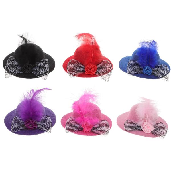 商品名:  Sewroro 6pcs Doll Hat Mini Hats for Crafts Doll Princess Hats Tea Party Decorations Caps for Women Hats for Women ...