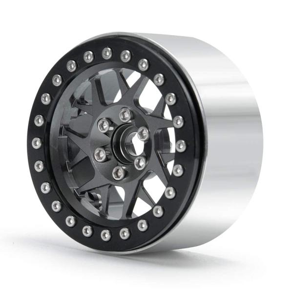 商品名:  RCLIONS 2.2inch Beadlock Wheels Rims 35mm for 1/10th Scale RC Rock Crawler Model Car -Pack of 2 (Titanium Color)ブラ...