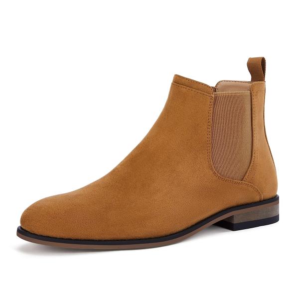 商品名: Coutgo メンズ チェルシーブーツ 快適なスエードドレスブーツ チャッカアンクルブーツ, ブラウン, 11.5 Coutgo Men's Chelsea Boots Comfortable Suede Dress Boots ...