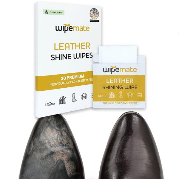 商品名:  WIPEMATE Leather Cleaner &amp; Conditioner Wipes - Individually Wrapped Expert Leather Cleaning Wipes for Leather ...