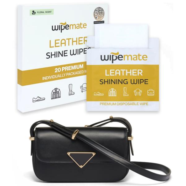 商品名:  WIPEMATE Leather Cleaner &amp; Conditioner Wipes - Individually Wrapped Expert Leather Cleaning Wipes for Leather ...