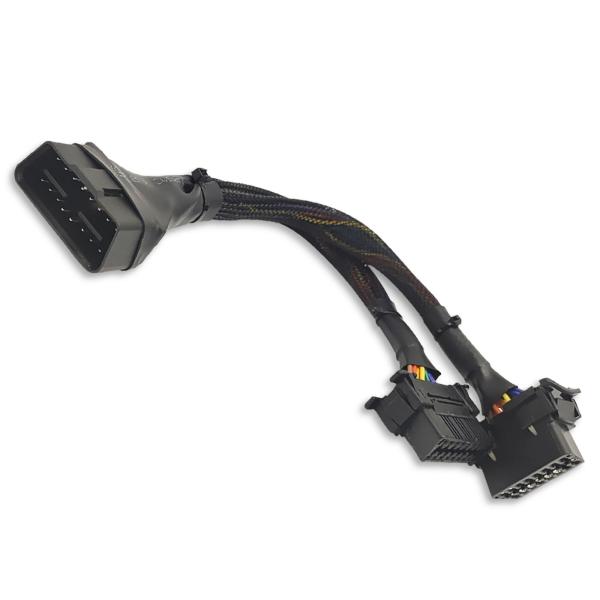 商品名: RBOKO スプリッター延長ケーブルアダプター 12インチ 編組コネクター OBD 2ケーブル 16ピン 20awg 太いワイヤー アンダーダッシュスプリッターケーブル オス1本からメススプリッター Yケーブル 1パック RBOK...