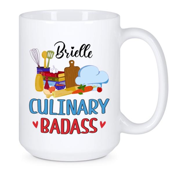 商品名:  Baking Ceramic Cup - Custom Culinary Badass Coffee Mug With Name - Baker Gift From Coworker - Culinary Pottery Cup...