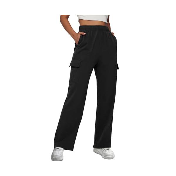 商品名:  AUTOMET Womens Fleece Cargo Sweatpants Y2K Baggy Fleece Elastic Parachute Pants Loose Fit Gym Lounge Trousers with...