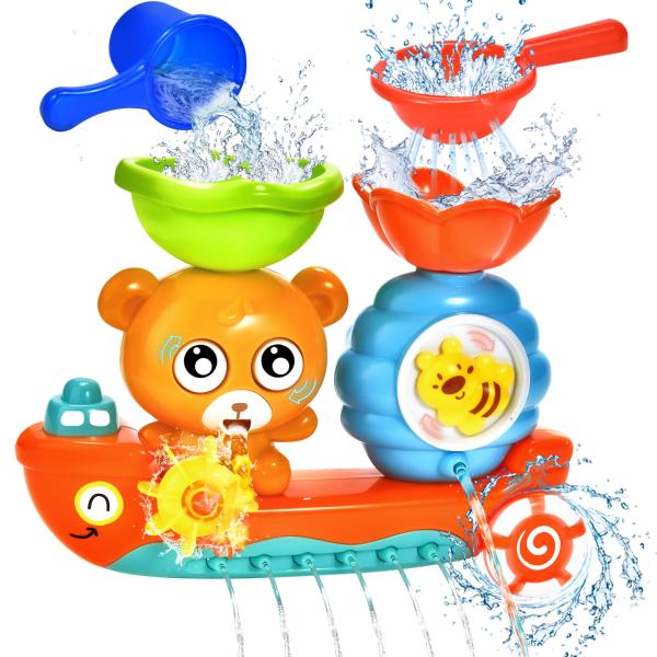 商品名: バストイ バスタブトイ バスルームでとてもハッピーな02 Bath Toys for Toddlers 1-3 Kids Bathtub Toy Bear Water Tub Toys for Shower Bath Time T...