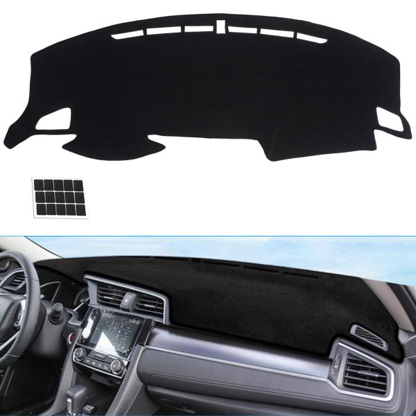 商品名: TUCAREST ダッシュボードカバー 2016 2017 2018 2019 2020 2021 ホンダシビックフランネルノンスリップカーダッシュボードマット サンシェード グレア&amp;スリップパッド カーペットサンシールド...