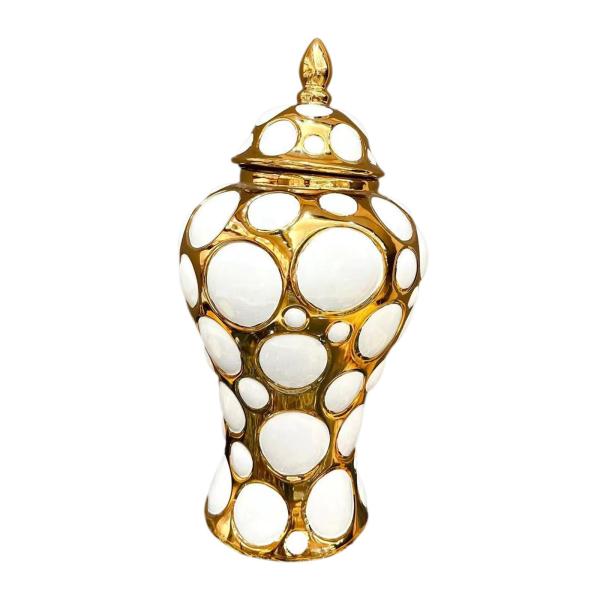 商品名:  ＫＬＫＣＭＳ Porcelain Ginger Jar Glazed Temple Jar Decorative Vases Collection Desk Ceramic Flower Vase Storage Jars fo...