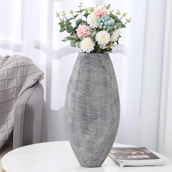 商品名: Leewadee 大型フロア花瓶 ? ハンドメイドフラワーホルダー 樹脂製 洗練された器 装飾的な枝やドライフラワーまたは生花用 24インチ ブラウン Leewadee Decorative Tall Floor Vase for...