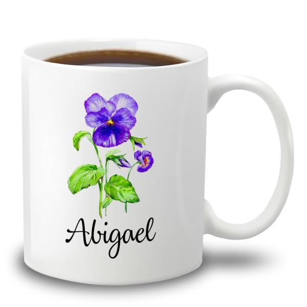 商品名:  Personalized Pansy Flower Mug, Custom Pansy Flower Coffee Mug, Unique Flowers Ceramic Mug, Awesome Flower Lovers P...
