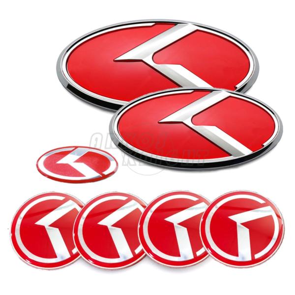 商品名:  ARKOSKNIGHT 7PCS Vintage K Emblem Compatible with Front Rear Badge for Auto Accessories (Red Chrome)ブランド: ARKOSKNI...