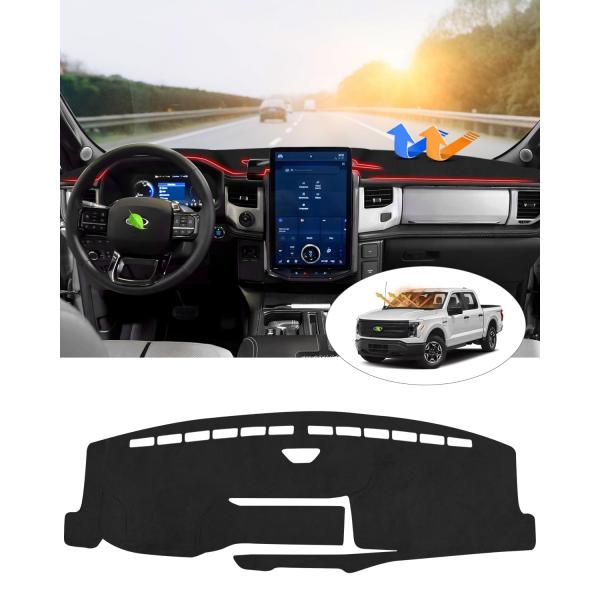 商品名:  Cartist Dash Cover Custom Fit for Ford F-150 F150 Lightning 2022 2023 2024 Accessories Dashboard Cover Mat Non-Sli...