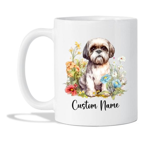 商品名:  Personalized Shih Tzu Dog Ceramic Mug, Custom Shih Tzu Dog Coffee Mug, Novelty Dog Watercolor Pottery Mug, Awesome...