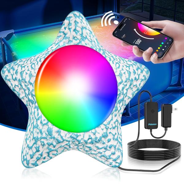 商品名: Pidemeo Pool Lights for Above Ground Pools Underwater with Smart WiFi App Control,LED Underwater Lights Ip68 Waterp...