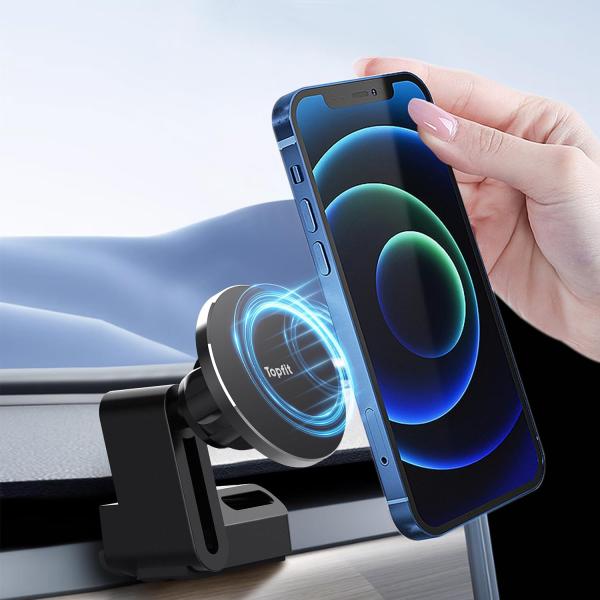 商品名: Topfit テスラモデル3/Y 磁気電話マウント テスラアクセサリー 携帯電話ホルダー MagSafe電話ホルダー iPhone 14/13/12 Samsung対応 Topfit Tesla Model 3/Y Magneti...