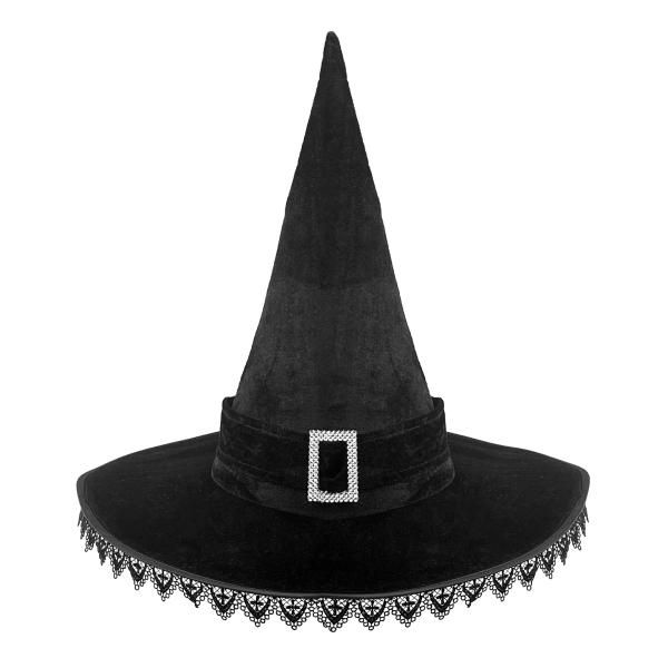 商品名:  QLINLEAF Halloween Witch Hat Lace-Trimmed Pointed Hat Women Wizard Hat Black Costume Cosplay Party Accessoryブランド: ...