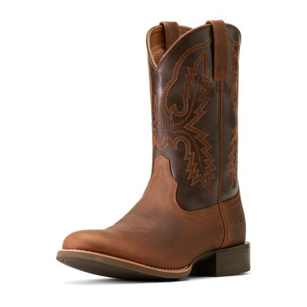 商品名:  Ariat Men's Sport Stratten Western Boot, Sorrel Crunch/Bitter Brown, 10.5ブランド: Ariat商品サイズ: 10.5高さ: 44.6024cm横幅: 38...