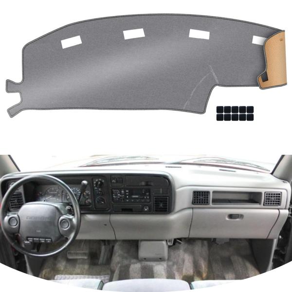 商品名: KEYOOG ダクロン ダッシュボードカバー 滑り止め 車用ダッシュボードマット 1994 1995 1996 1997 Do-dge Ram 1500/ Ram 2500/ Ram 3500用 サンシェード ノングレア ノンスリ...