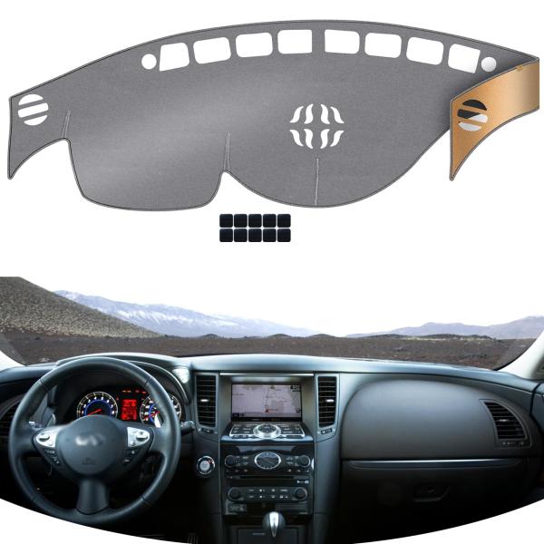 商品名: KEYOOG ダクロン ダッシュボードカバー 滑り止め 車用ダッシュボードマット 2009-2012 INFIN-ITI FX35 2013 FX37 2009-2013 FX50 サンシェード ノングレア ノンスリップパッド カ...