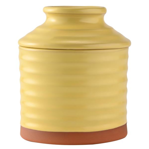 商品名: KILNGPT - バタークロックキーパー セラミックバターディッシュ スプレッドバター用 トルセードコレクション - イエロー KilnGPT - Butter Crock Keeper, Ceramic Butter Dish...