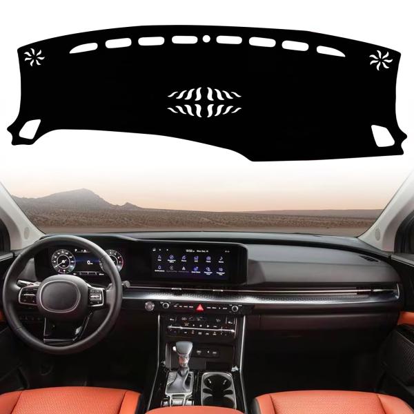 商品名: KEEGTBOX ダッシュマットカバー インテリア ダッシュボード保護パッド Kia Carnival KA4 Minivan LE EX SXおよびSX Prestige 2022 2023 2024に対応 サンシェード グレア...