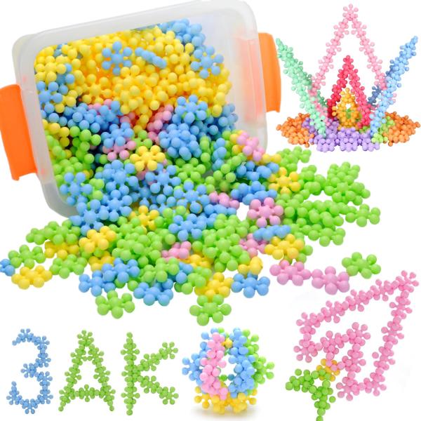 商品名:  EXBEPE Interlocking Building Blocks 300 PCS Macaron Color STEM Set for Kids Plum Building Bricks Brainstorming Edu...