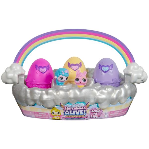 商品名: Hatchimals Alive, Spring Basket with 6 Mini Figures, 3 Self-Hatching Eggs, Fun Gift and Easter Toy, Kids Toys for G...