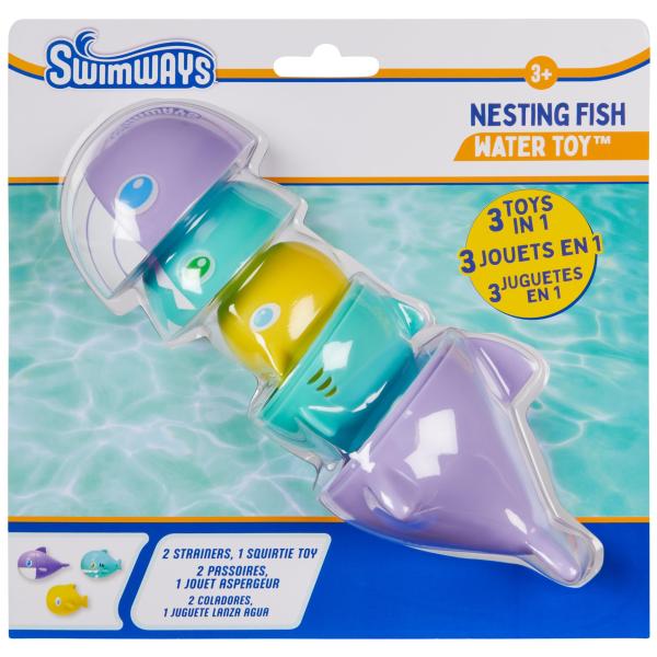 商品名: SwimWays ネスティングフィッシュウォータートイ 子供用プールアクセサリー&amp;スイミングプールおもちゃ 3イン1 魚がテーマのプールおもちゃ 対象年齢3歳以上 SwimWays Nesting Fish Water T...
