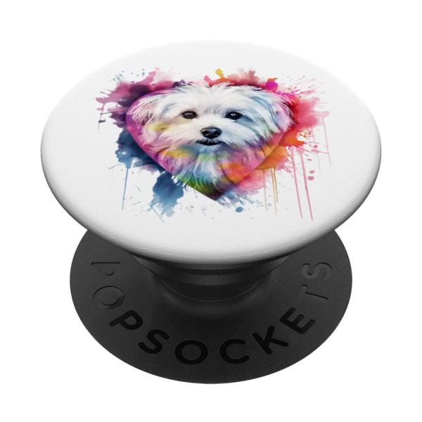 商品名:  Maltese Love with Hearts and Happy Colors PopSockets Swappable PopGripブランド: BarkWiki高さ: 0.762cm横幅: 8.636cm奥行: 10.9...