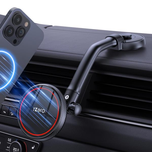 商品名: 1Zero ロングアーム 携帯電話 ダッシュマウント 1Zero for MagSafe Car Mount, Stick On Flexible Long Arm Dashboard Windshield Rearview Mi...